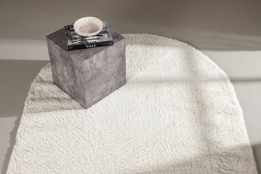 Walter Oval Matta 340 x 240 Vit – Japandi Collection